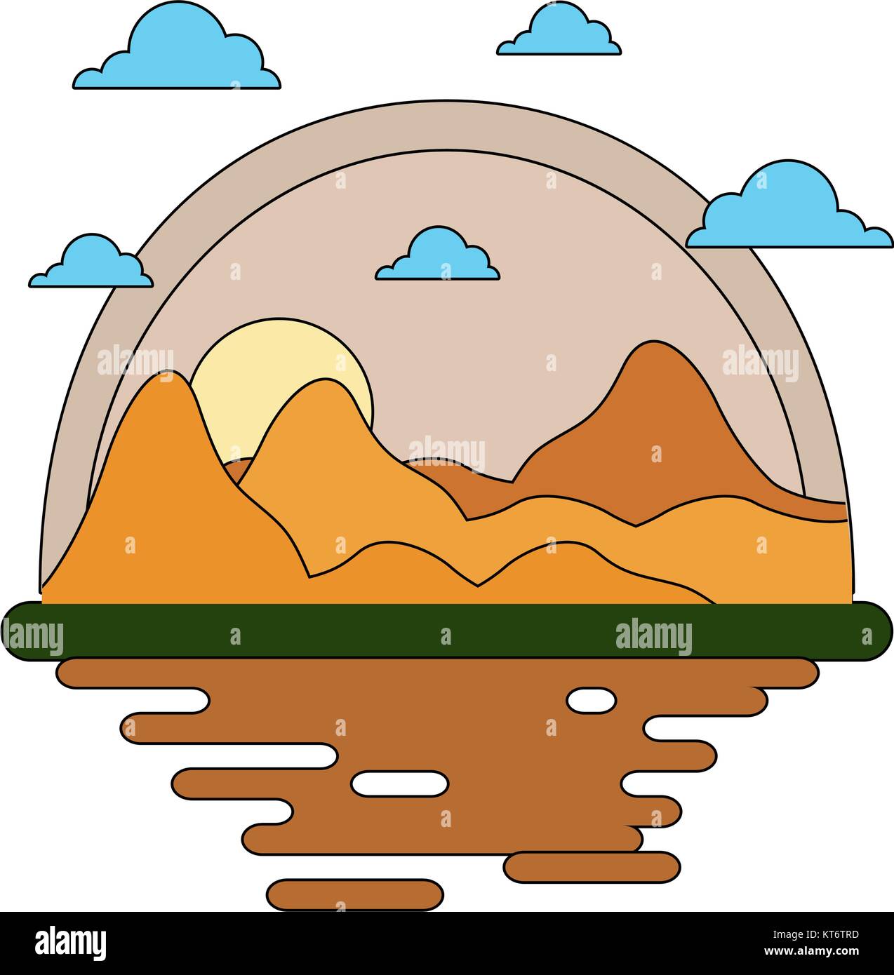 Desert scape cartoon Stock Vector Image & Art - Alamy