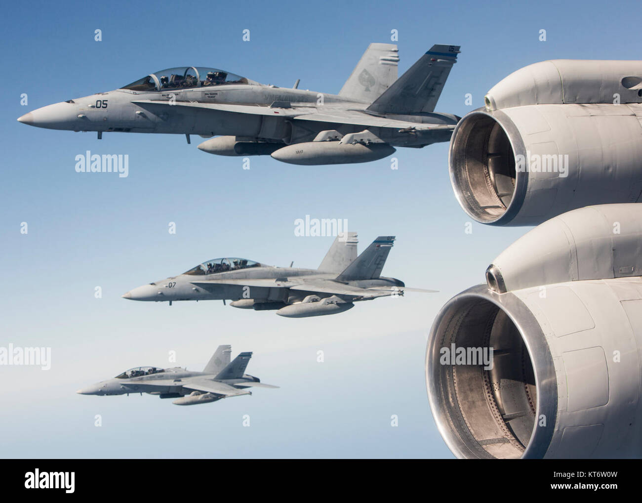 Civilian Aircraft Omega Tanker C-707 conducts an aerial refueling ...