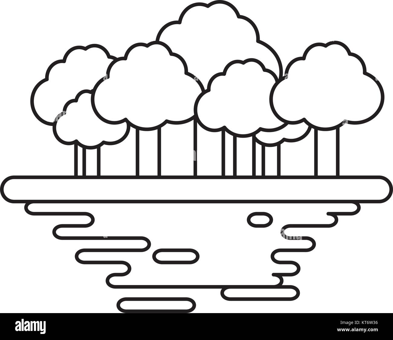 Trees forest symbol Stock Vector Image & Art - Alamy