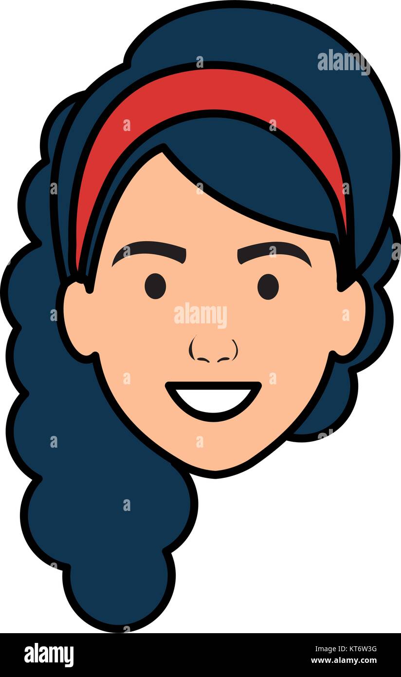beautiful woman head avatar character Stock Vector Image & Art - Alamy