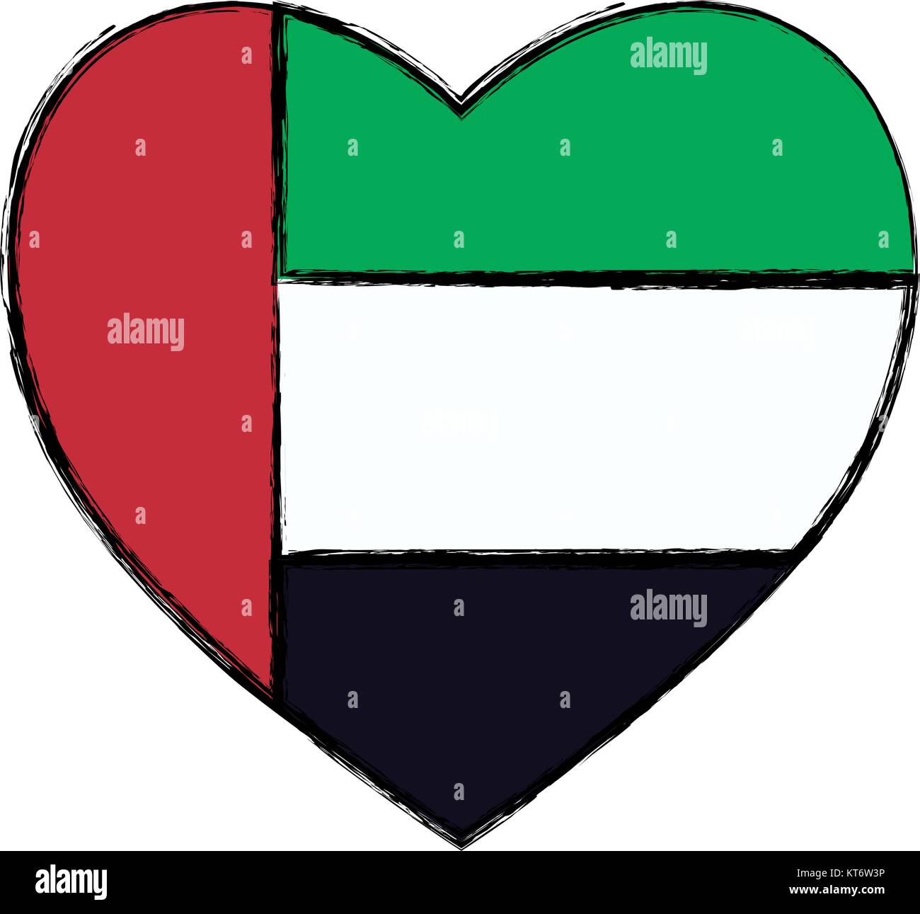 United Arab Emirates Heart shape flag Stock Vector Image & Art - Alamy