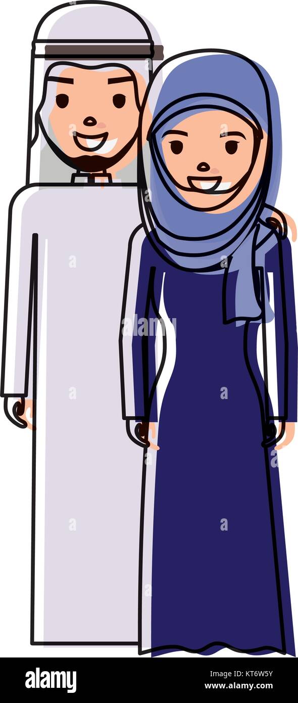 Arabic Man Woman Cartoon Couple High Resolution Stock Photography and ...