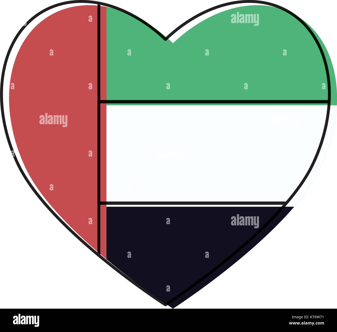 United Arab Emirates Heart shape flag Stock Vector Image & Art - Alamy