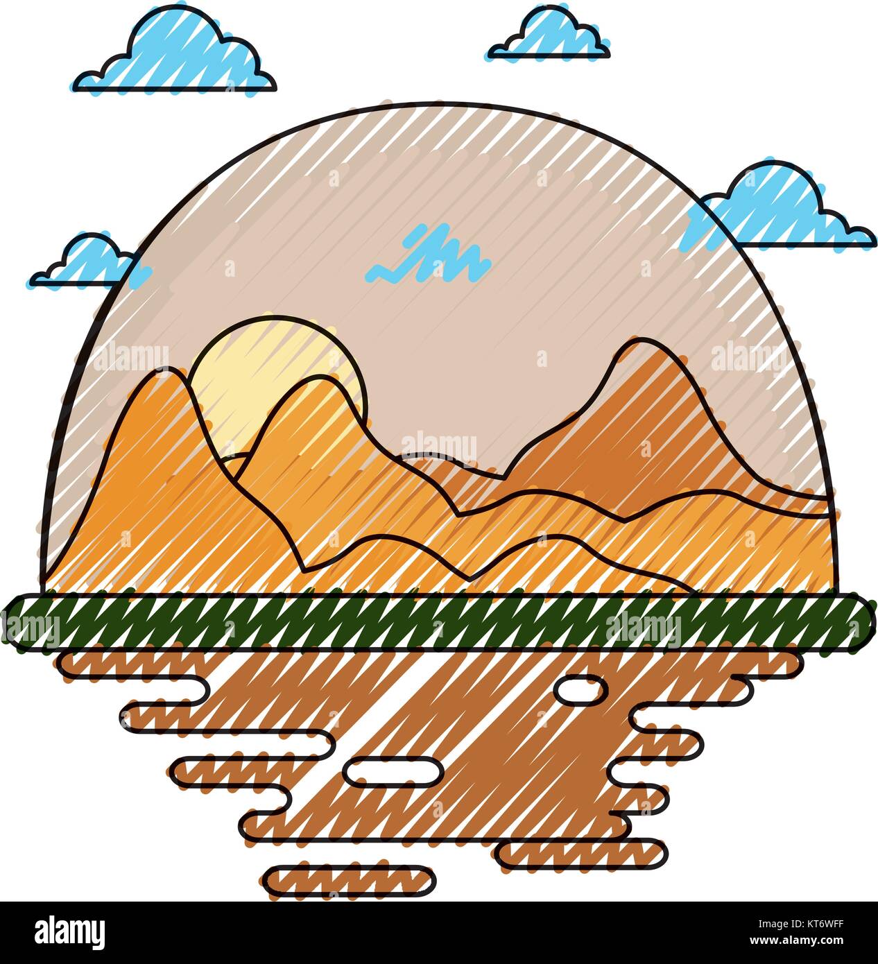 Desert scape cartoon Stock Vector Image & Art - Alamy