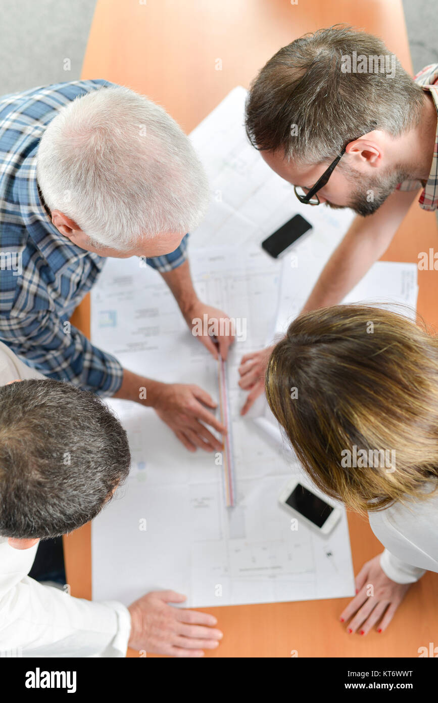 Architects in a group meeting Stock Photo - Alamy