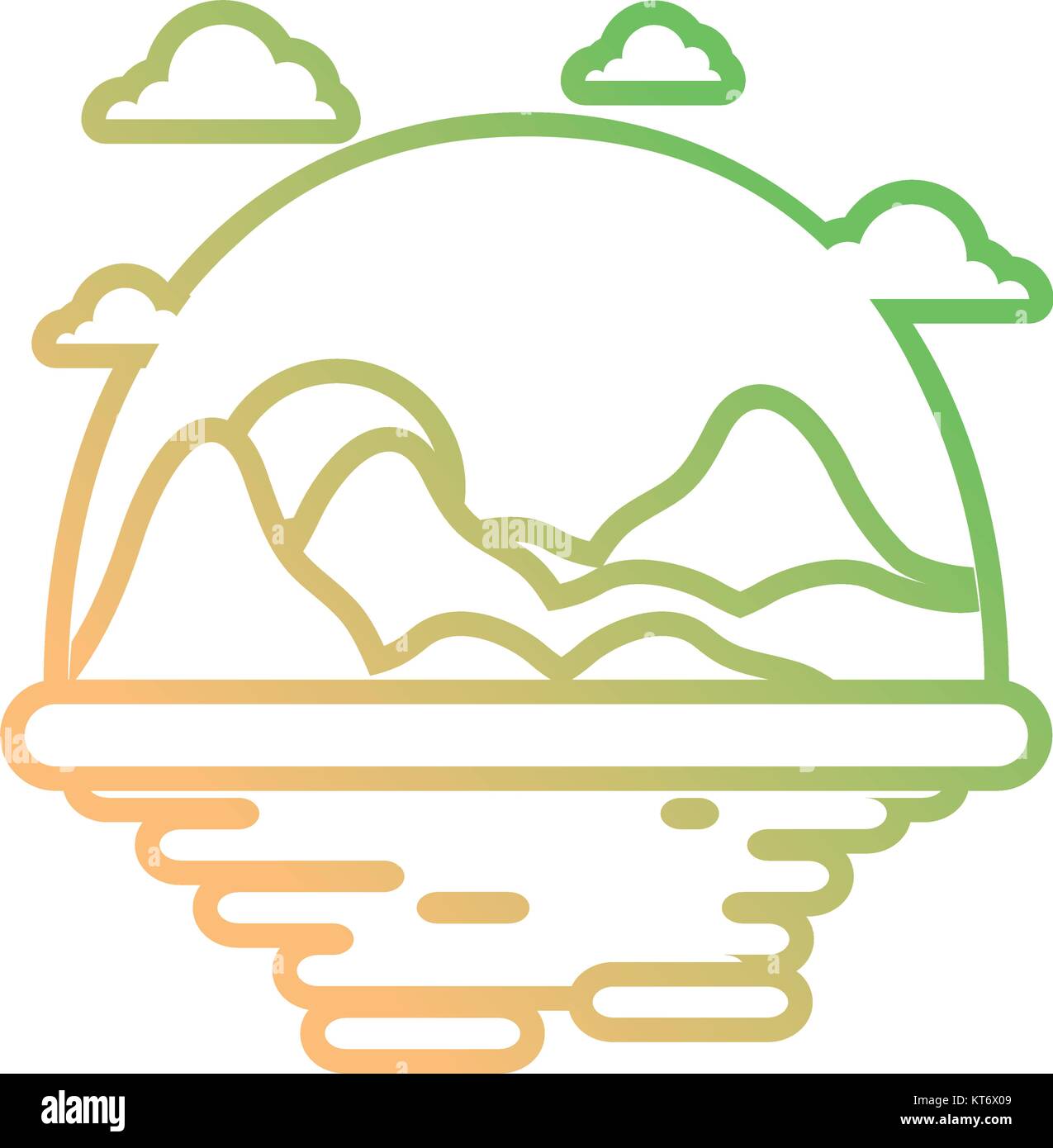 Desert scape cartoon neon lines Stock Vector Image & Art - Alamy