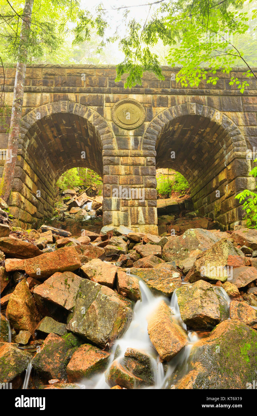 Deer Brook Bridge, Bubble Ponds Carriage Loop, Acadia National Park ...