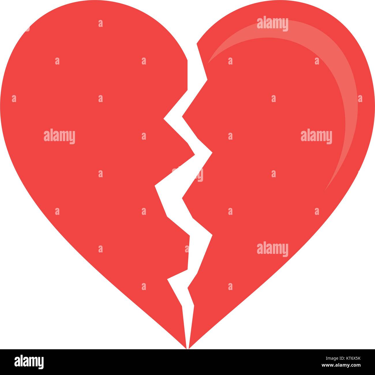 Heart broken symbol Stock Vector Image & Art - Alamy