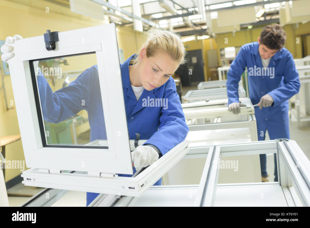 Woman double glazing hi-res stock photography and images - Alamy
