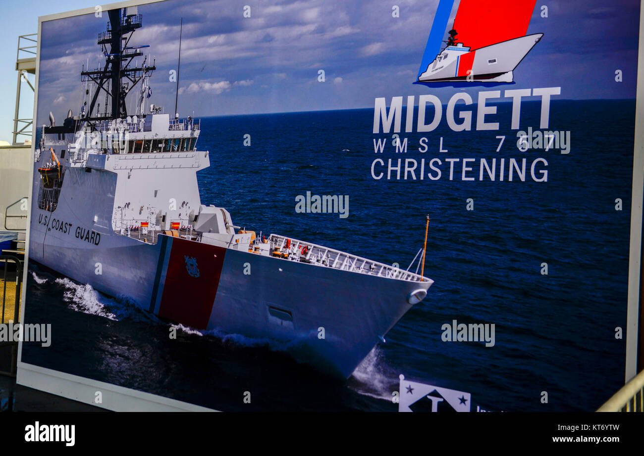 The Coast Guard Cutter Midgett (WMSL 757) was christened during a ...