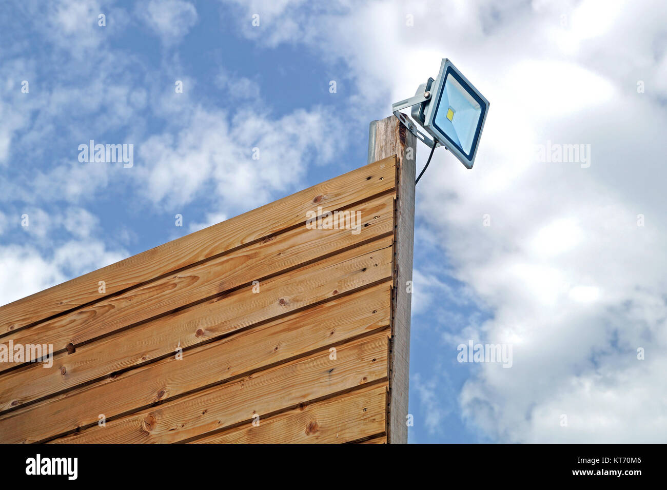 LED flood light, spot light on the top of the roof Stock Photo - Alamy