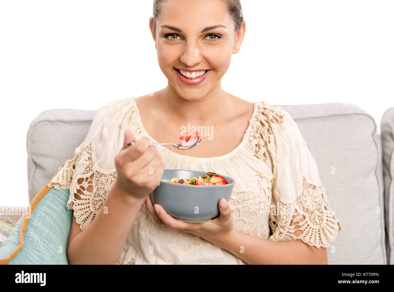 Enjoy healthy food Stock Photo - Alamy