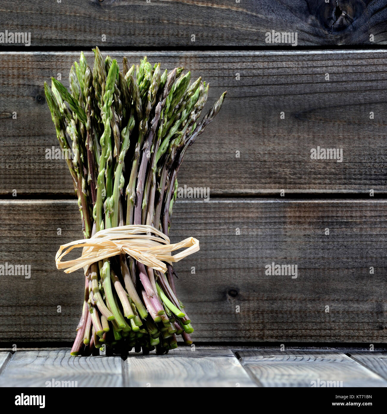 Fresh asparagus natural collected in countryside, photographed on an ...