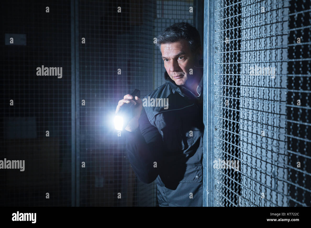 Officer using flashlight hi-res stock photography and images - Alamy