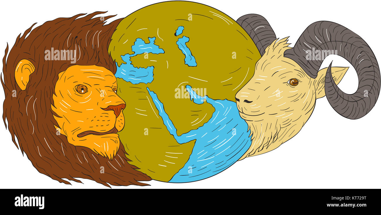 Lion goat hi-res stock photography and images - Alamy