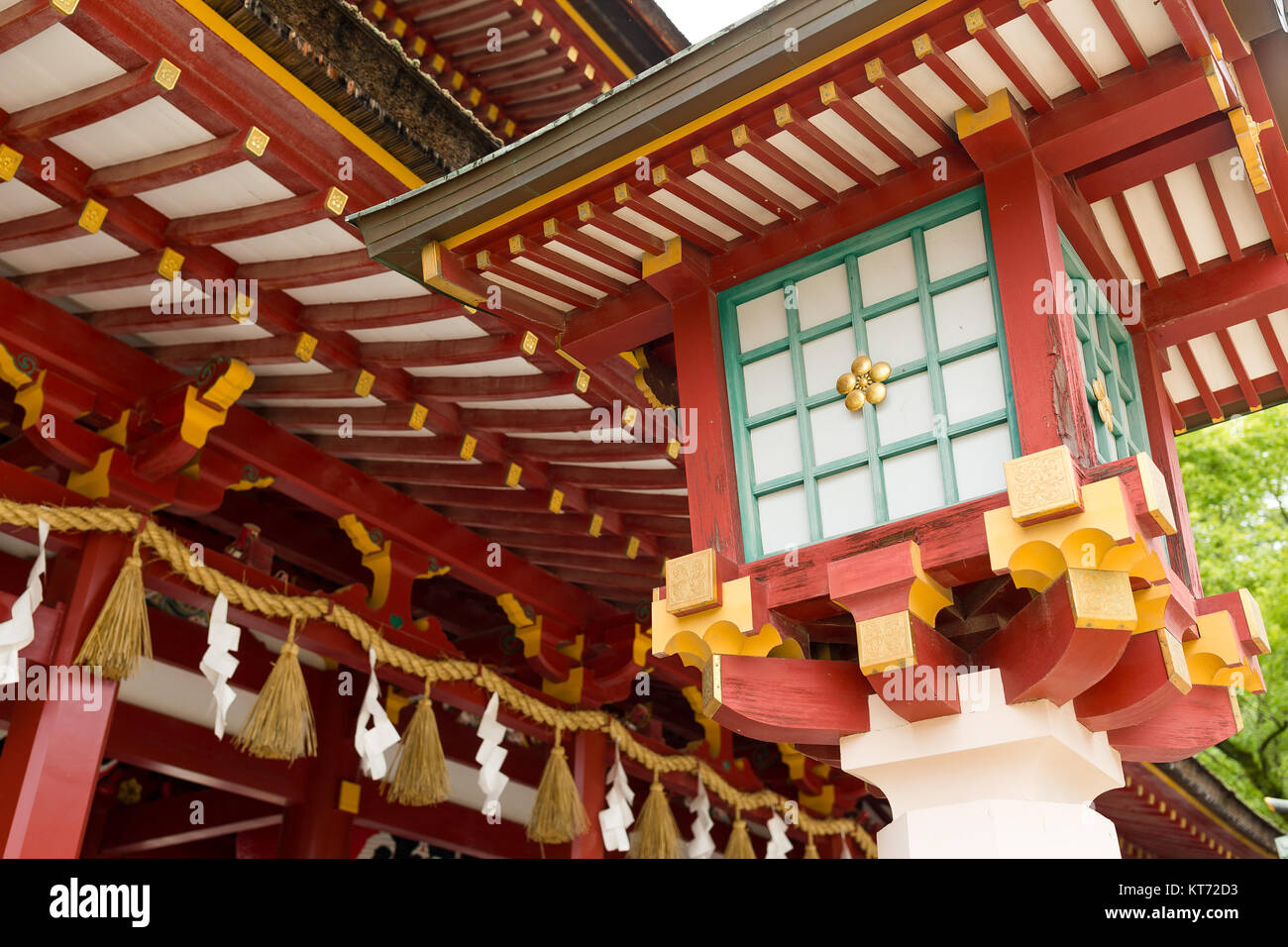 Red lantern in Dazaifu shrine Stock Photo - Alamy