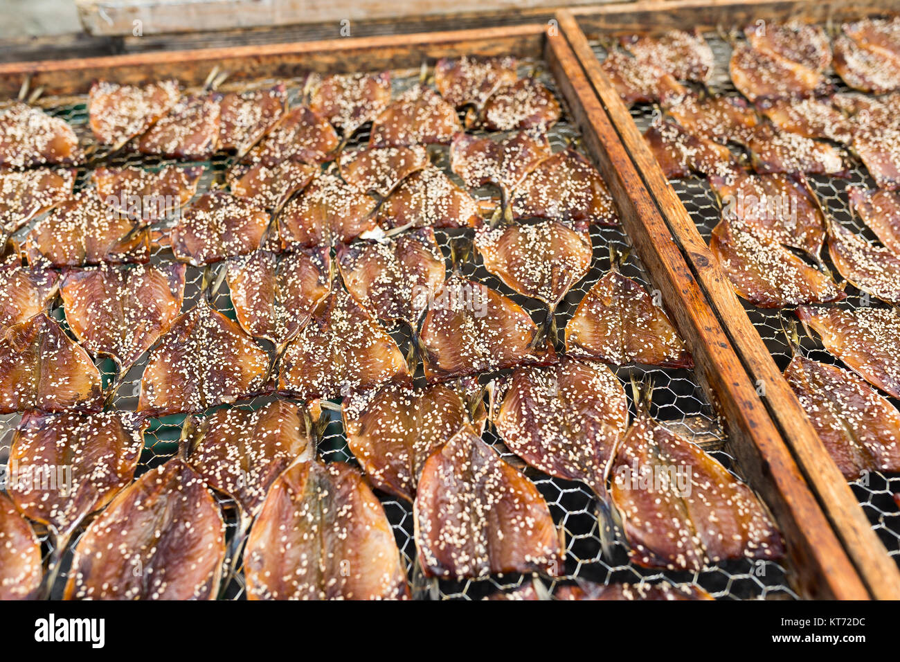 Sesame dried fish Stock Photo - Alamy