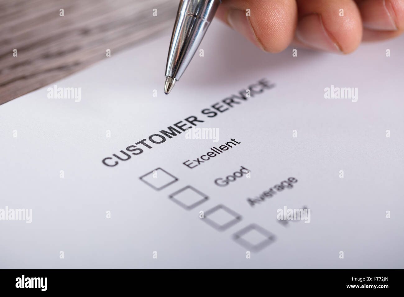 Customer Service Satisfaction Survey Form Stock Photo - Alamy