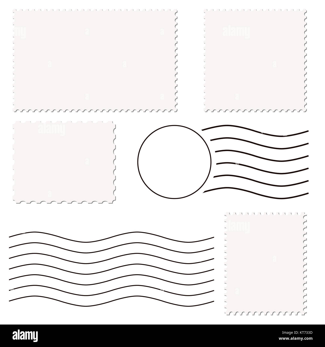 little collection of different empty stamps and post marks Stock Photo ...