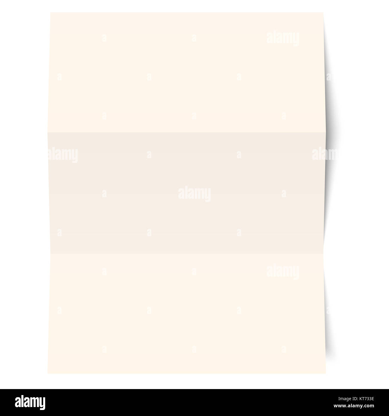 Empty sheet of paper folded for normal post envelope Stock Photo - Alamy