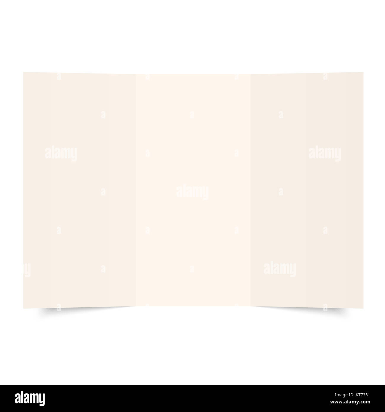 template of empty brochure or booklet twice folded Stock Photo - Alamy