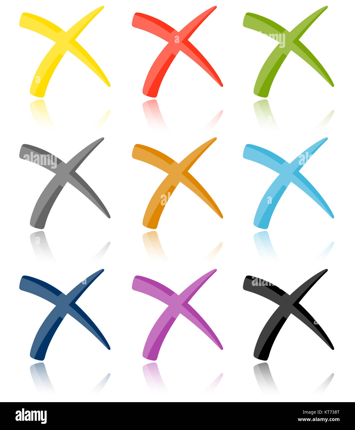 colored crosses collection Stock Photo - Alamy