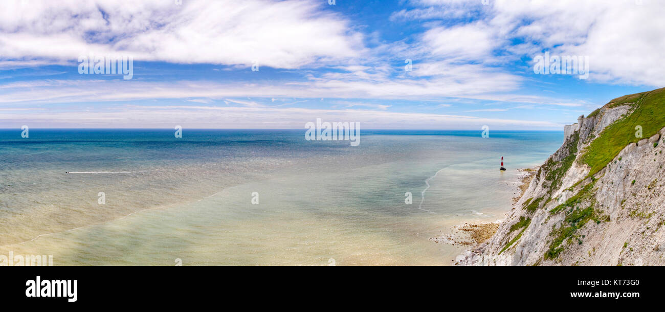 sandy beach lighthouse brighton Stock Photo - Alamy