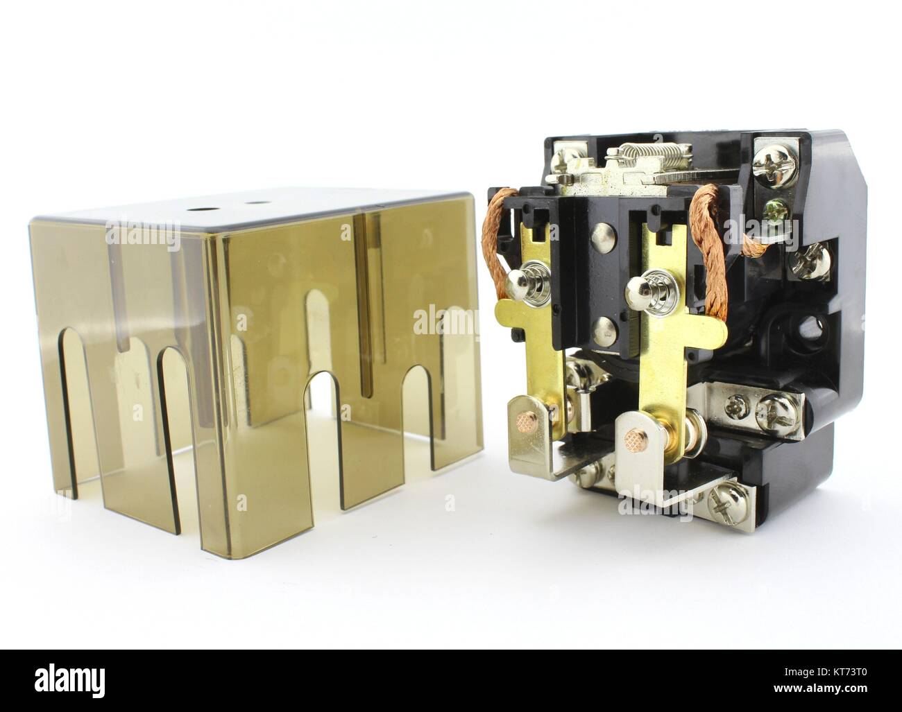 Power relay, isolated on white Stock Photo - Alamy