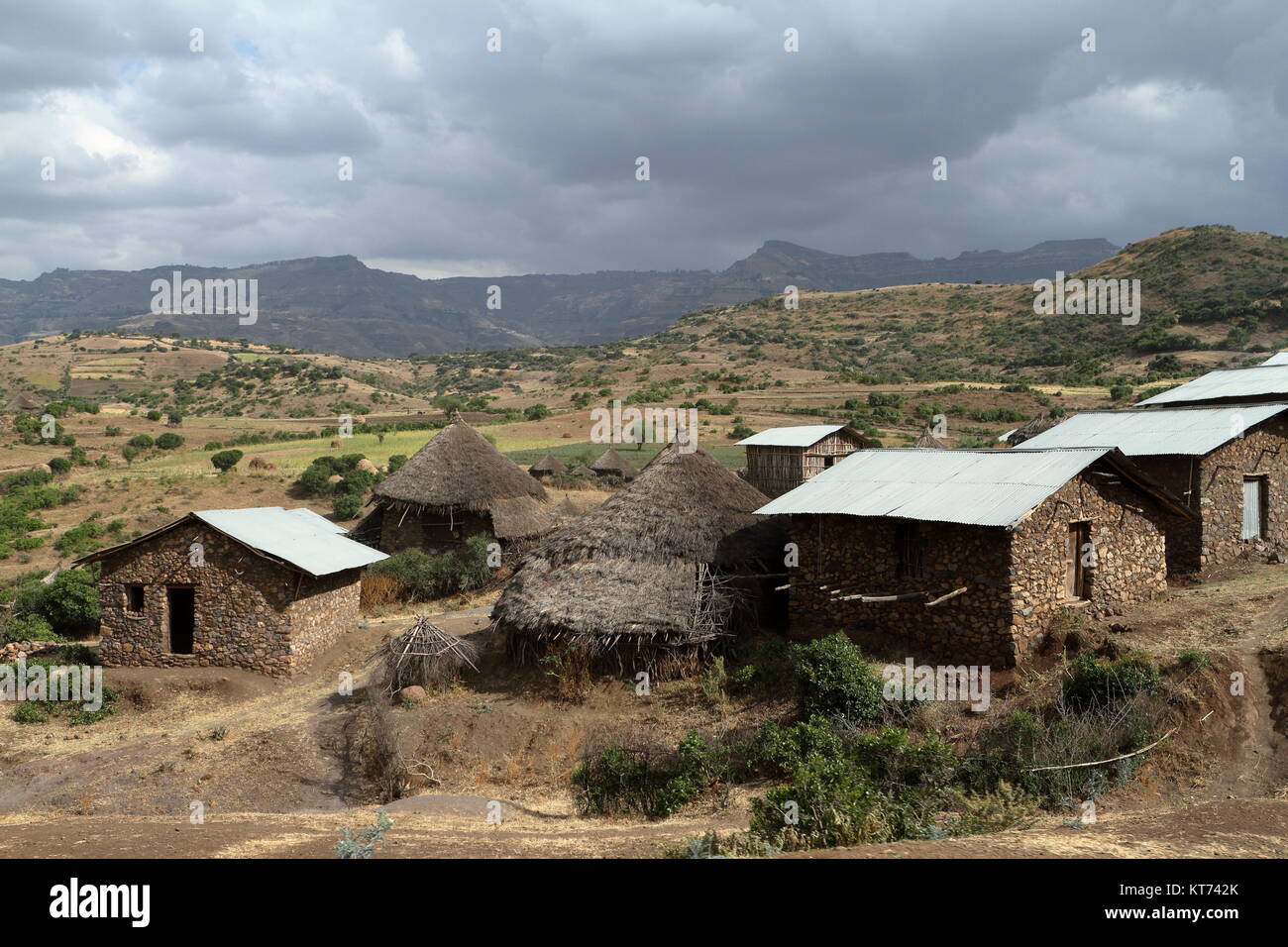 village in africa Stock Photo - Alamy