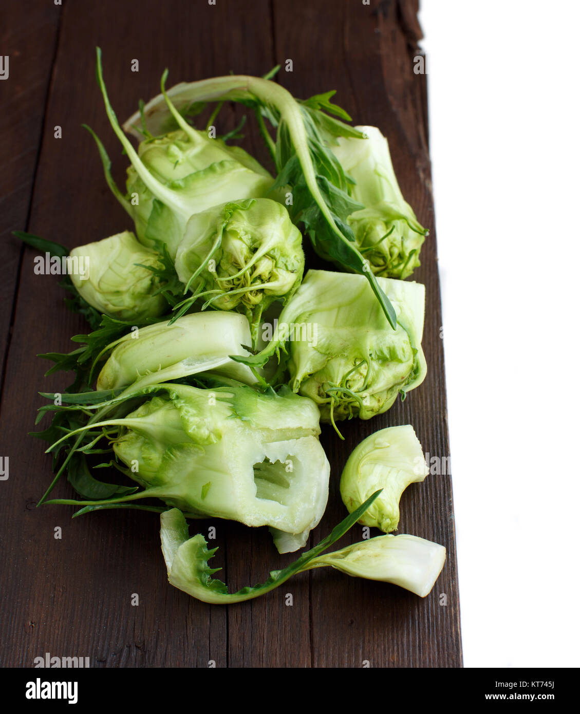 Fresh raw italain chicory Stock Photo - Alamy