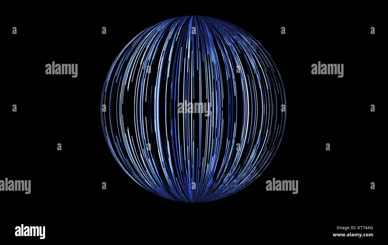 Abstract background with a sphere formed from the lines Stock Photo - Alamy