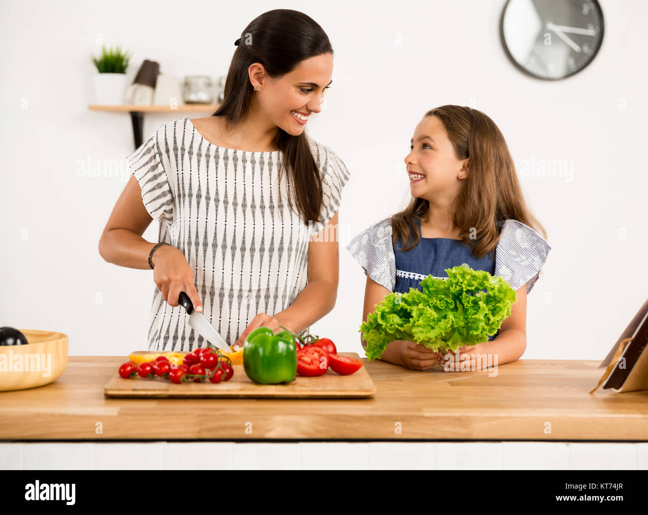 Having fun in the kitchen Stock Photo - Alamy