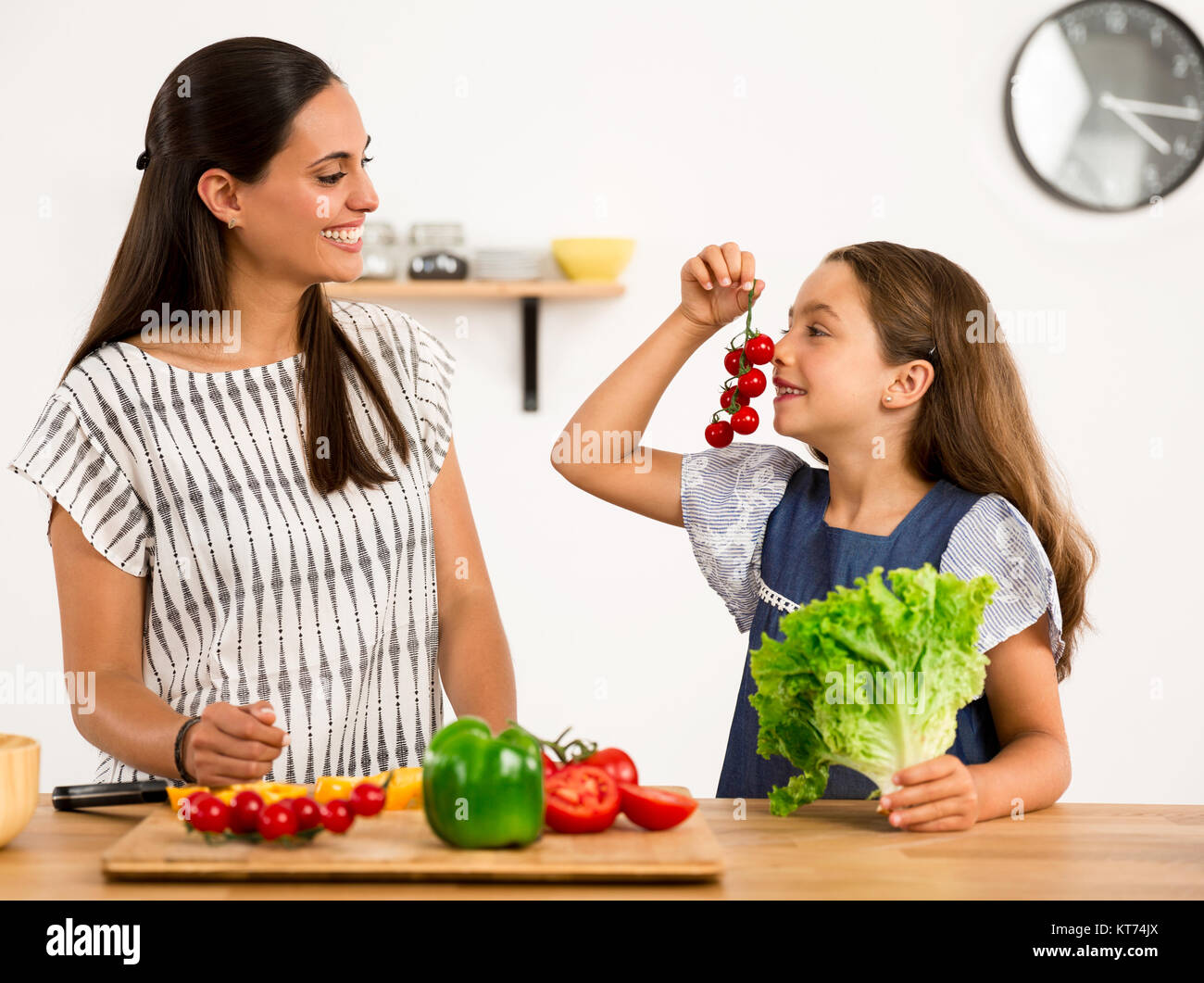 Having fun in the kitchen Stock Photo - Alamy