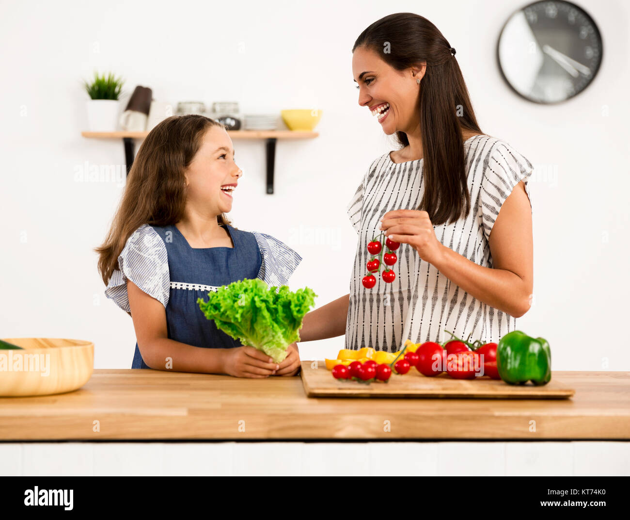 Having fun in the kitchen Stock Photo - Alamy