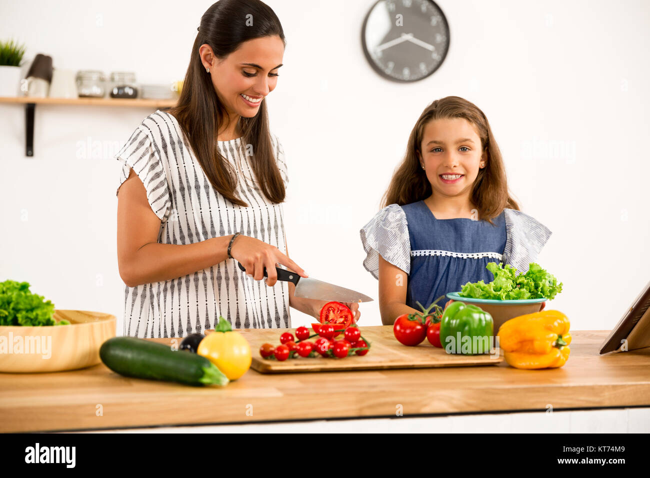 Having fun in the kitchen Stock Photo - Alamy
