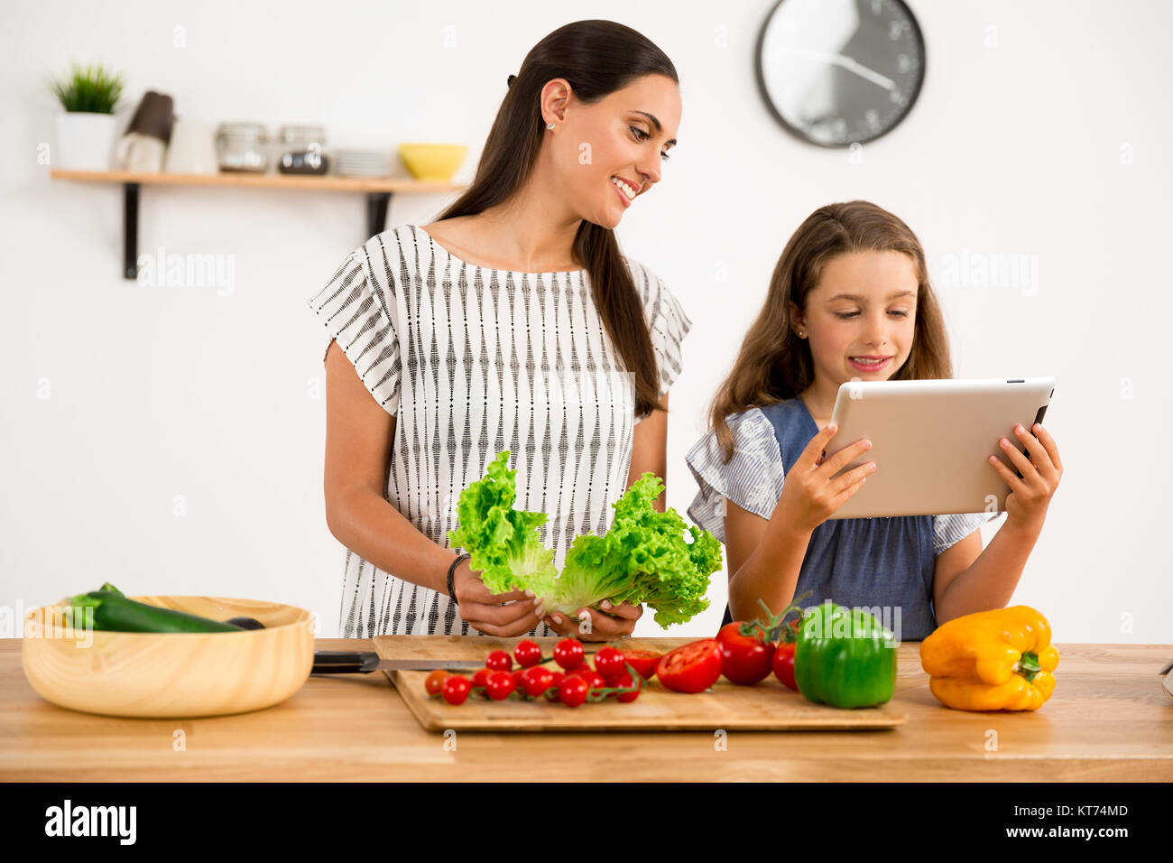 Having fun in the kitchen Stock Photo - Alamy