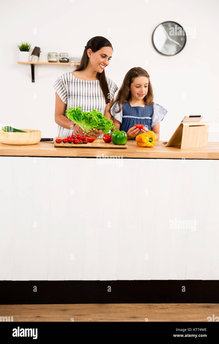 Having fun in the kitchen Stock Photo - Alamy