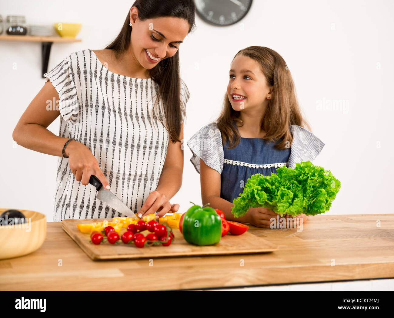 Having fun in the kitchen Stock Photo - Alamy