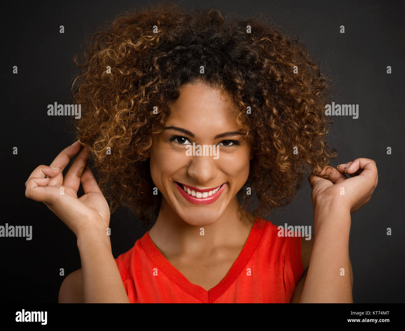 This is my shy smile Stock Photo - Alamy