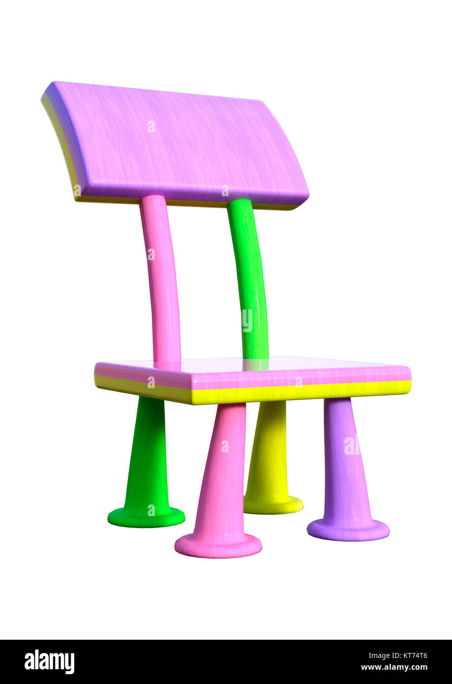 3D Rendering Kids Chair on White Stock Photo - Alamy