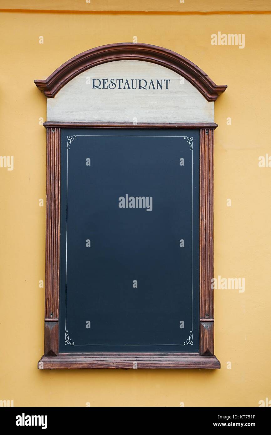 Restaurant menu board Stock Photo - Alamy