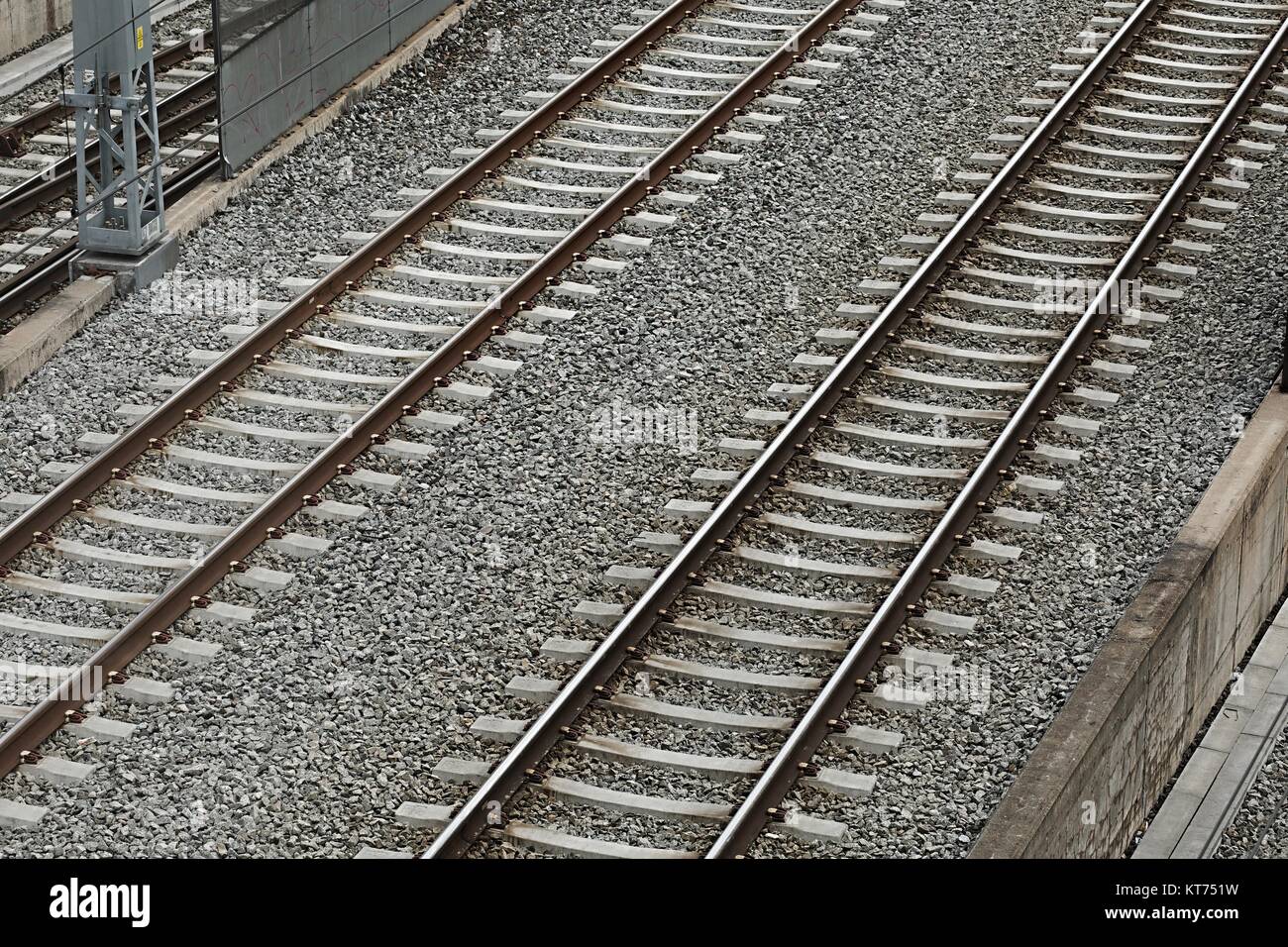 Railway tracks pair Stock Photo - Alamy