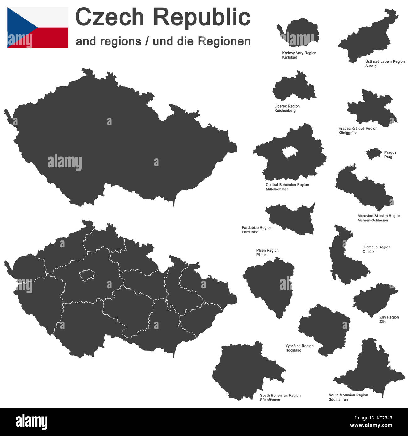 Prague outline map hi-res stock photography and images - Alamy