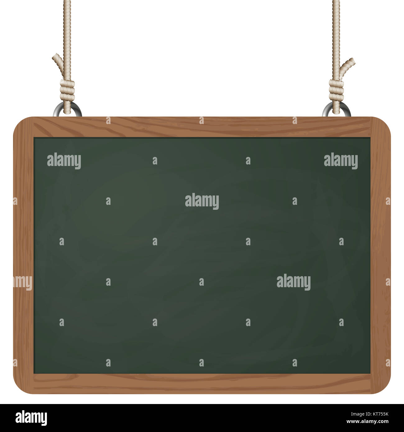 blackboard hanging on ropes Stock Photo - Alamy