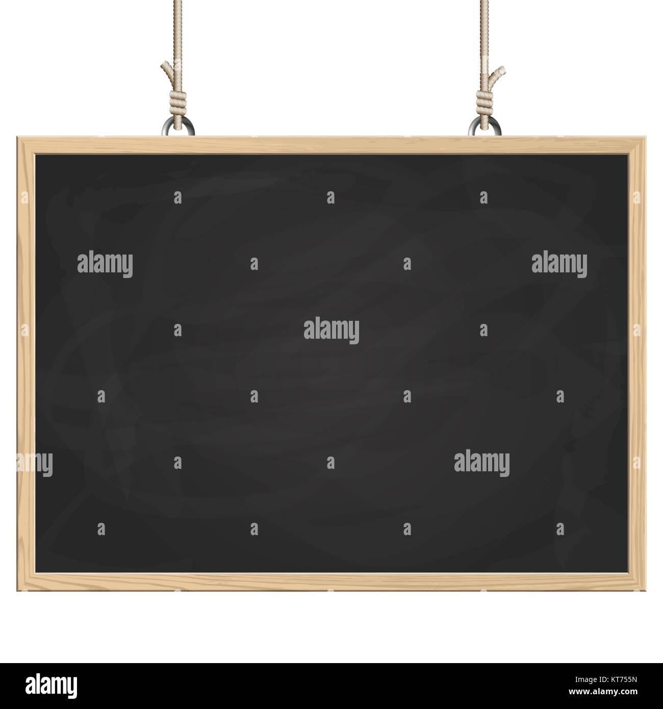 blackboard hanging on ropes Stock Photo - Alamy