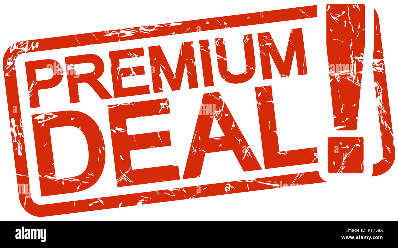 red stamp with text premium deal Stock Photo - Alamy