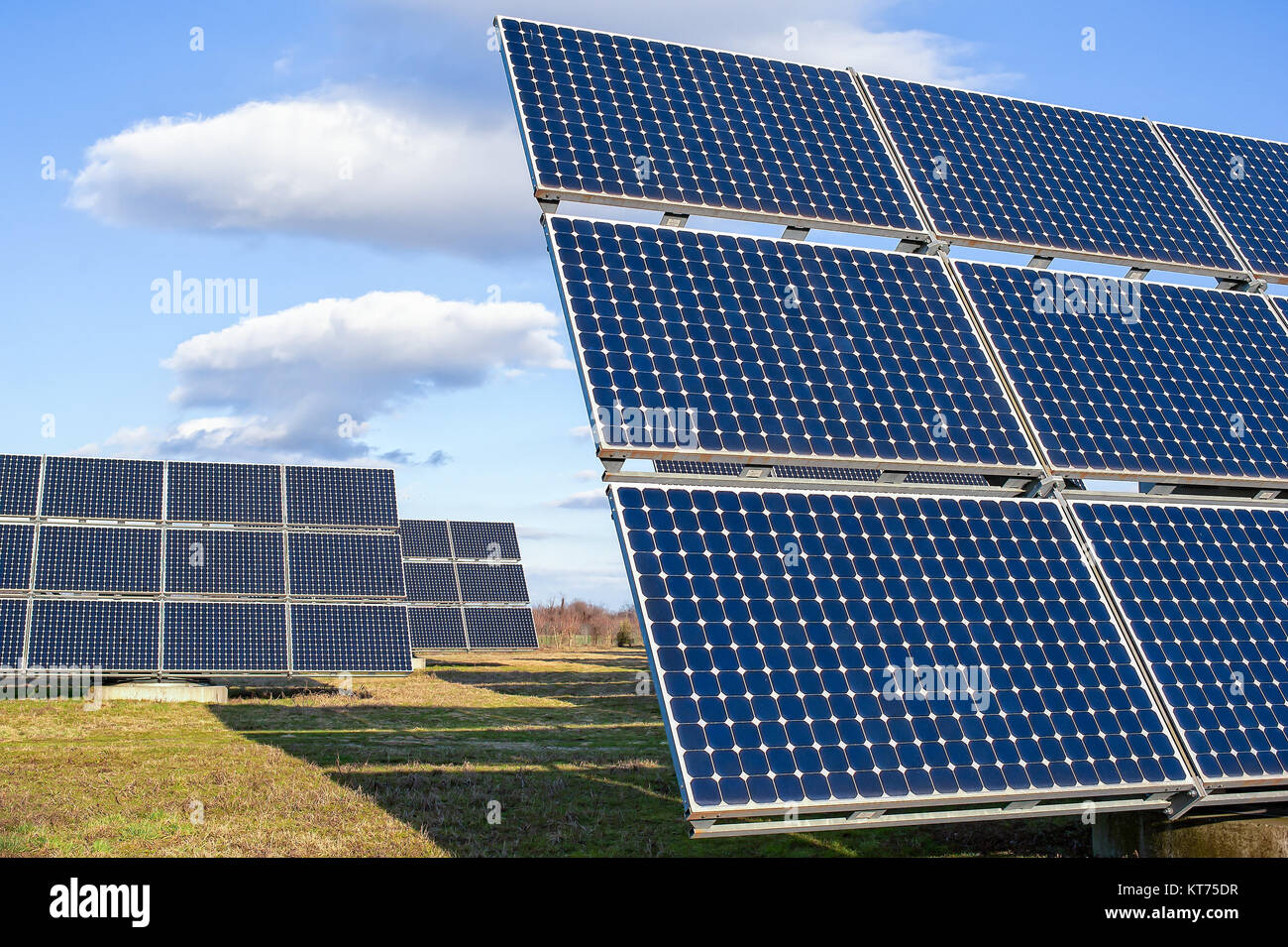 Solar power plant using renewable energy with sun Stock Photo - Alamy