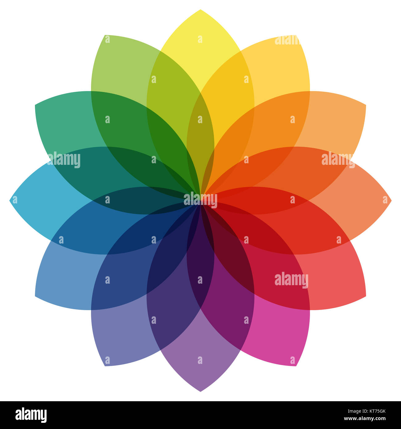 illustration of printing color wheel with different colors in ...