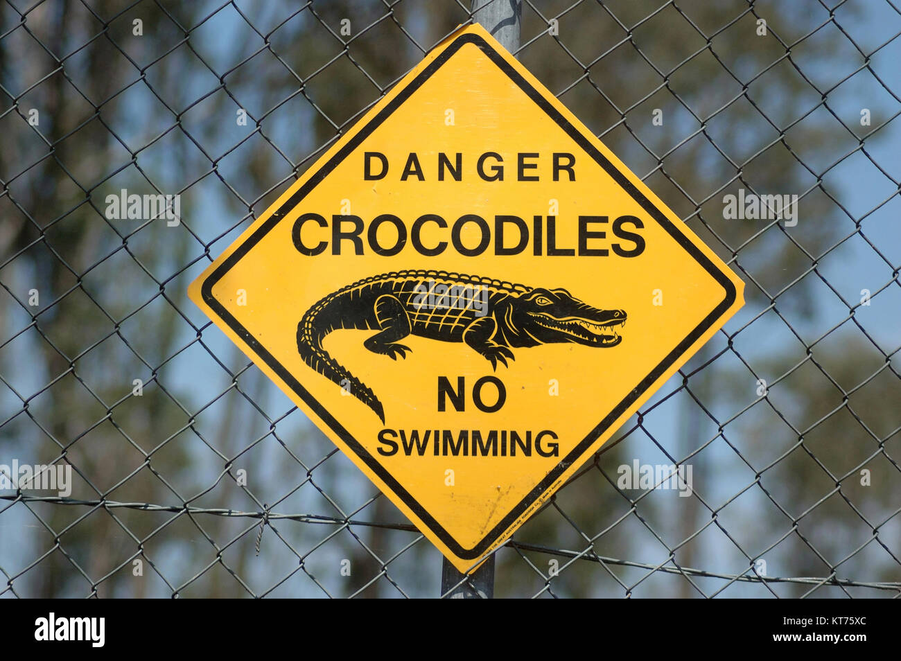 danger sign - crocodiles, Queensland, Australia Stock Photo: 169803380 ...