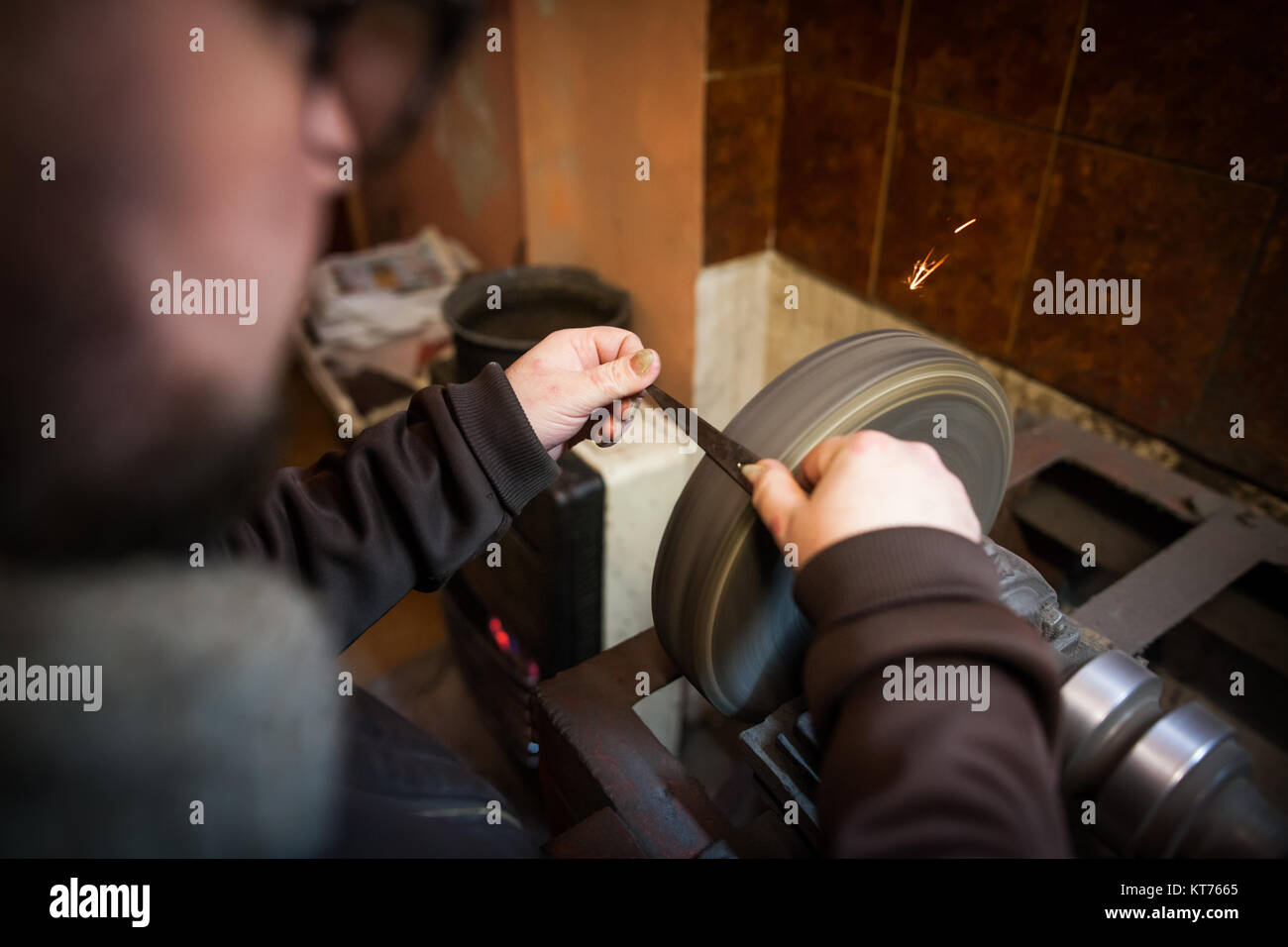 Sharpening wheel hi-res stock photography and images - Alamy